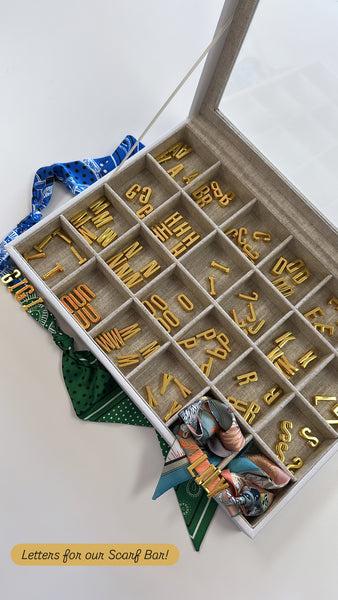 Customizable LETTERS For Scarf Jewelry – Janie Rose Boutique